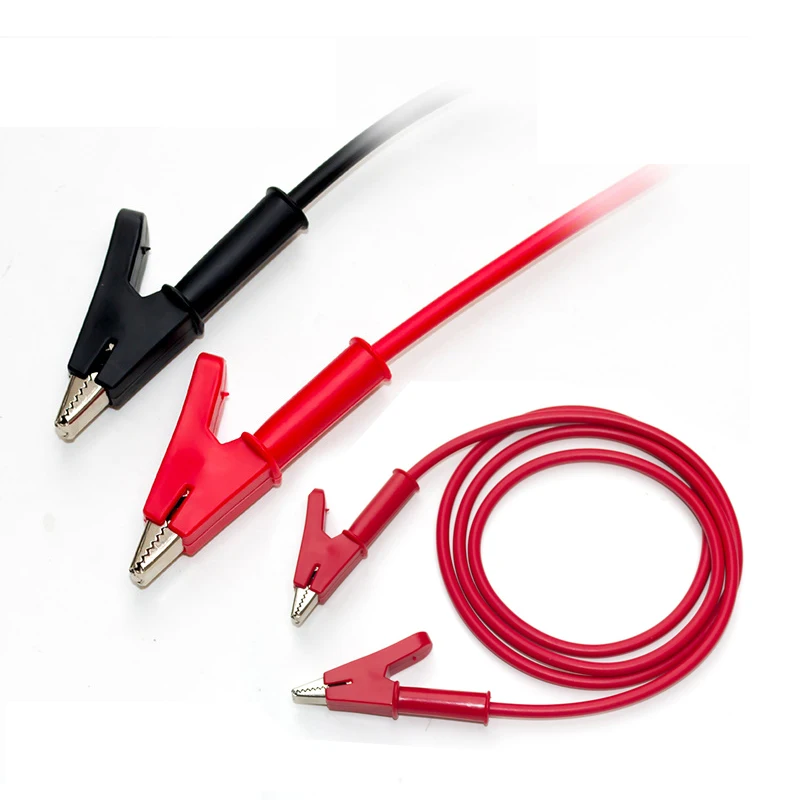 1pair 1m Copper Alligator Clip Black&red Test Lead Crocodile Clip Lab ...