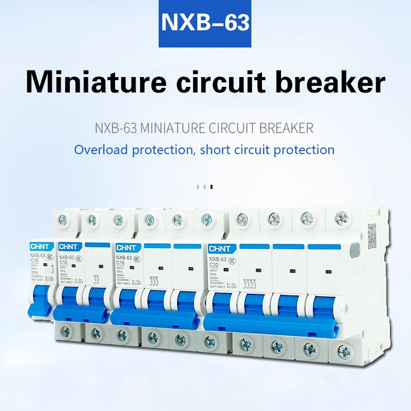 Chint Mini Circuit Breaker Nxb-63 Dz47 1p 2p 3p 4p 6a 10a 16a 20a 32a ...