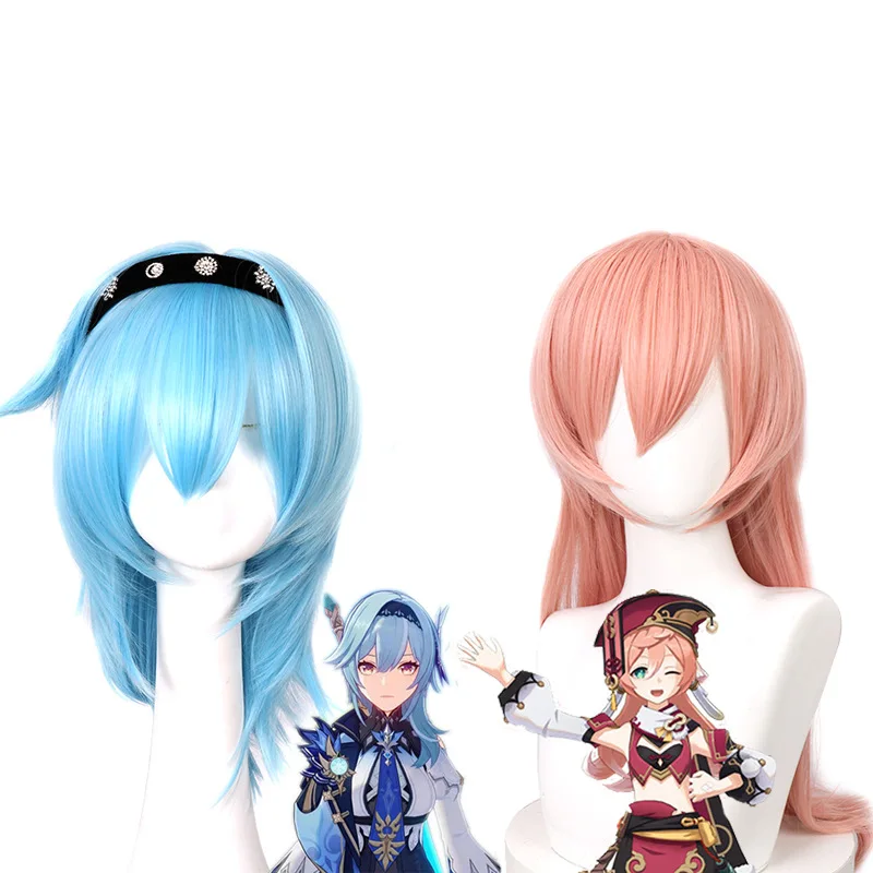 Game Genshin Impact Eula Yanfei Blue Pink Cosplay Costume - AllCosplay.com