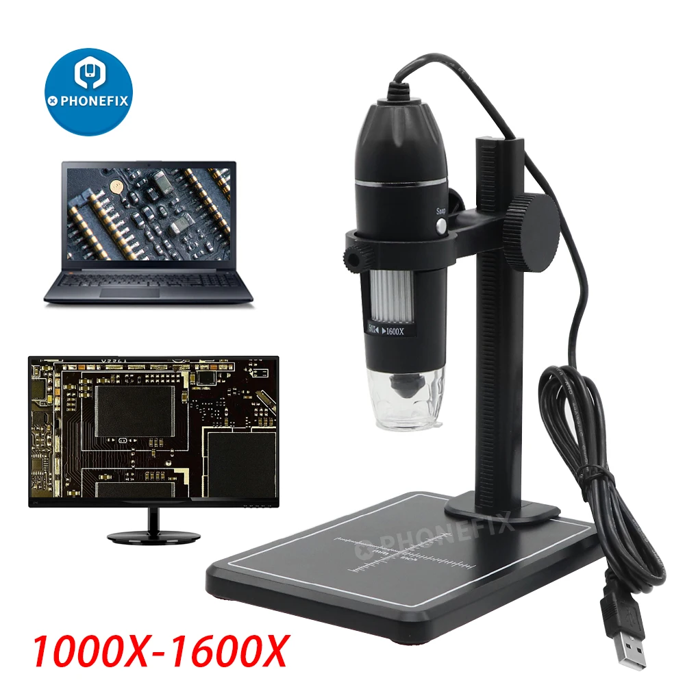 Professional-USB-Digital-Microscope-1600X-8-LED-2MP-Portable-Electronic ...