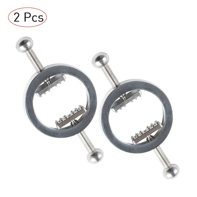 2Pcs Non-Piercings Nipple Shields Rings Circle Clamps Nail Plate Breast ...