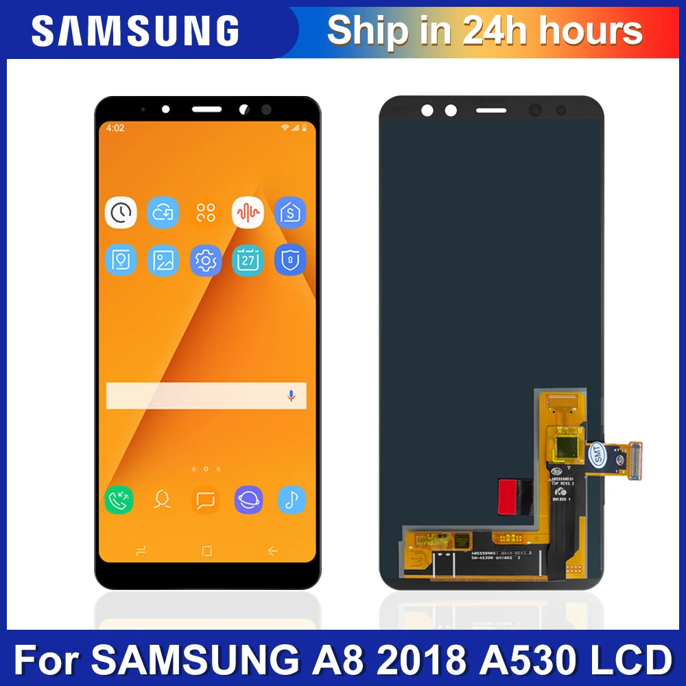 Pantalla LCD Super AMOLED de 5,6 pulgadas para SAMSUNG Galaxy A8 2018 ...