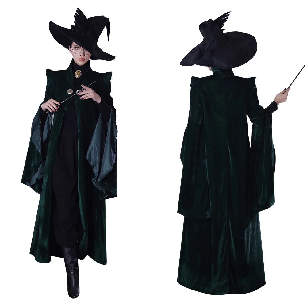 Harry Potter Series Professor Minerva McGonagall Dress Cosplay Costume ...