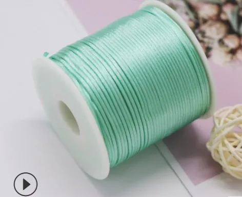 1mm Rope Satin Rattail Polyester Nylon Cords String Chinese Knot Cord ...