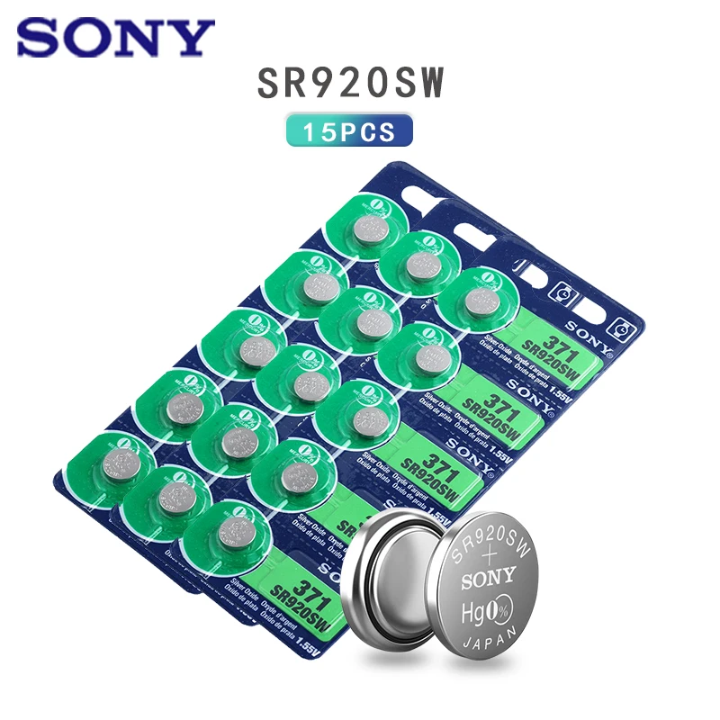 15pcs SONY 45mAh AG6 371 SR920SW LR920 171 370 371 L921 LR69 SR920 SR69 ...