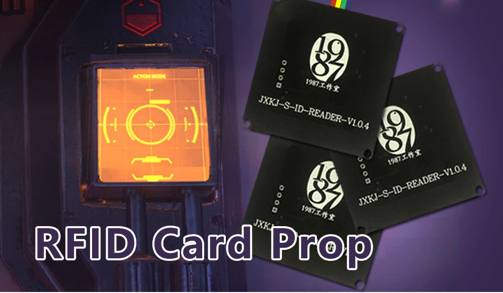 RFID prop room escape adventurer game prop rfid prop put four ic cards ...