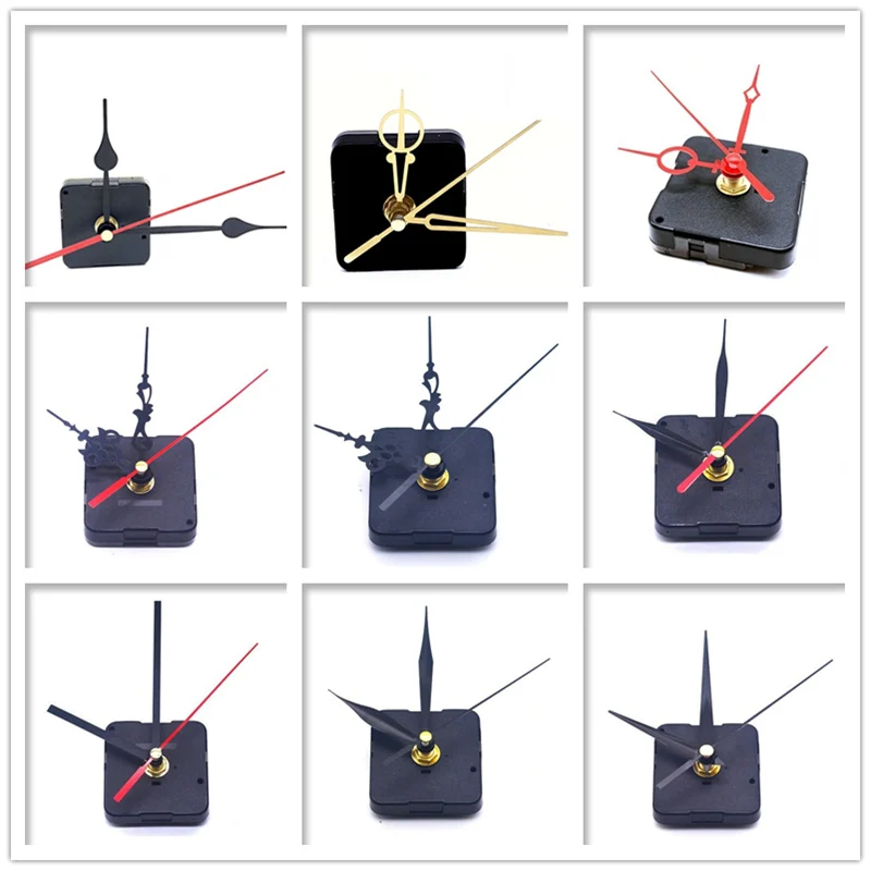 16-Style-Wall-Watch-Mechanism-Silent-Quartz-Long-Shaft-DIY-Needle-Hour ...