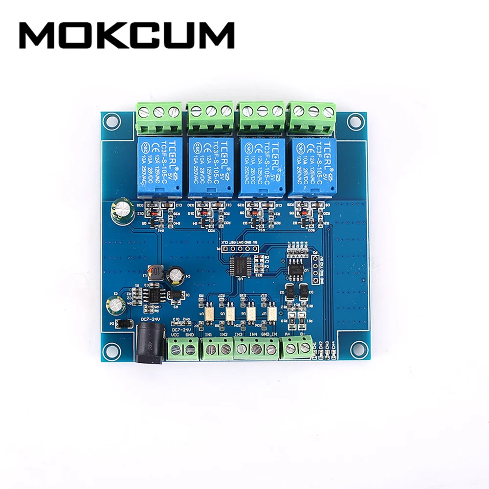 4CH Modbus Relay Module 4Bit Modbus RTU Switch Signal Input Output ...