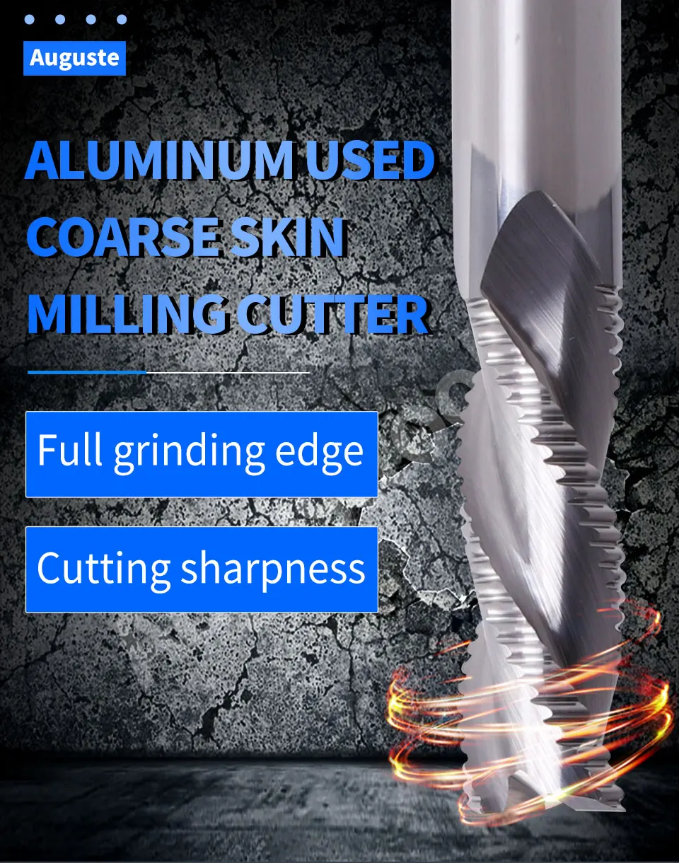 Augusttools ЧПУ Концевая фреза карбида HRC55 3 продольные фрезы ...
