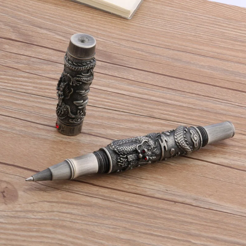 Jinhao Embossed Chinese Dragon Gray Dragon Rollerball Pen Stationery ...