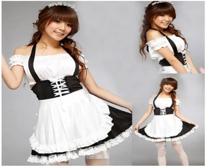 2022-Women-Sexy-Lace-Maid-Servant-Costume-Set-French-Babydoll-Dress ...