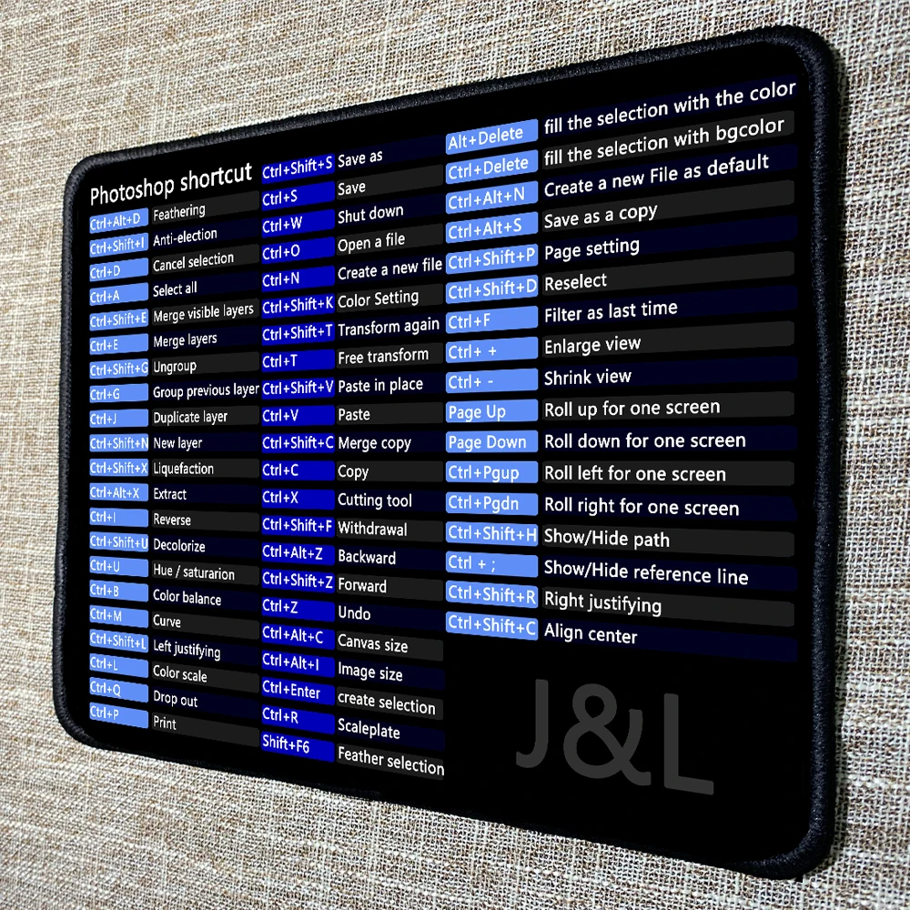 Mouse-Pad-Shortcut-Mousepad-Photoshop-Office-Mat-Word-Command-Excel ...