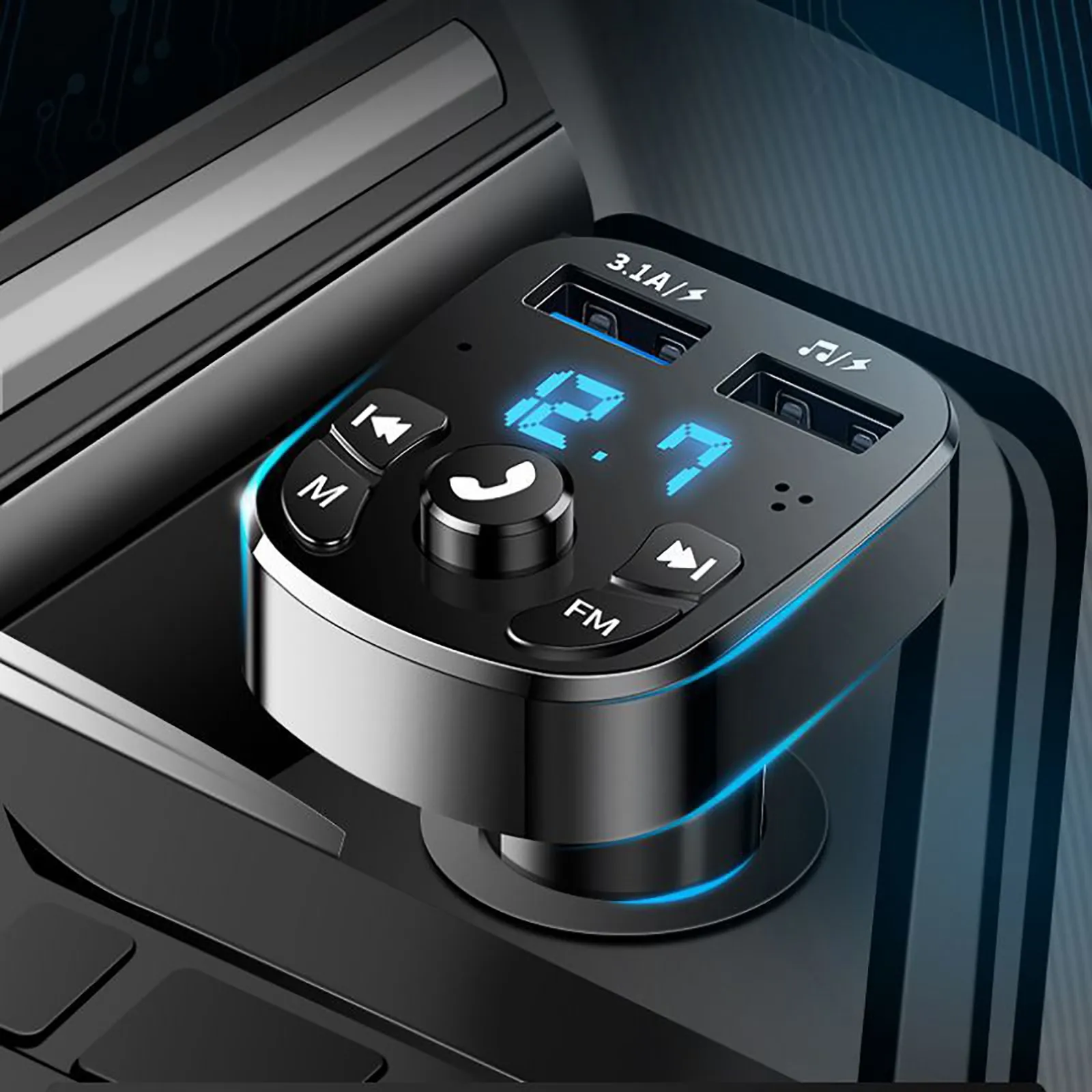 Transmetteur Fm Sans Fil Bluetooth Pour Voiture, Mains Libres, Lecteur ...