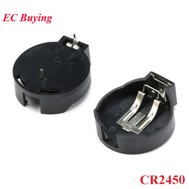 10pcs CR2450 2450 Coin Cell Button Battery Socket Holder Case 2 Pins ...