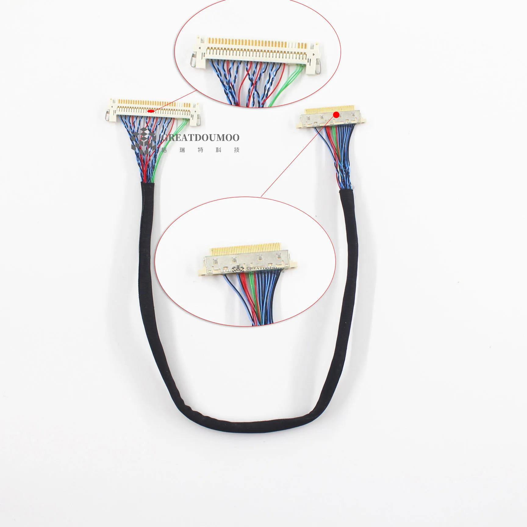 LVDS LCD Panel cable support 30 pin fix connector 6/8 bit lcd screen ...