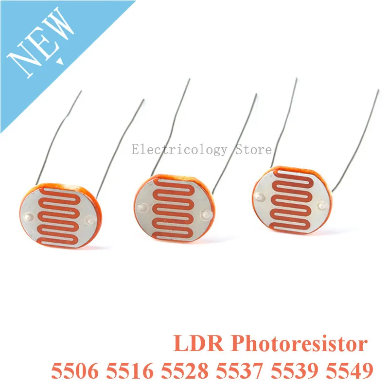 20pcs Ldr Photoresistor 5506 5516 5528 5537 5539 5549 Light Dependent ...