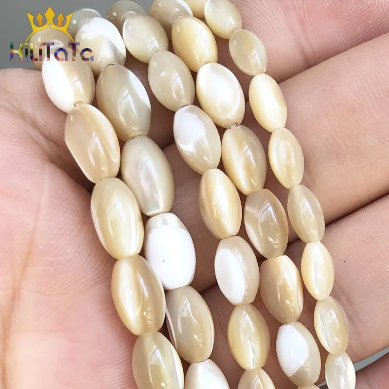 Natural-Rice-Shape-Mother-Of-Pearl-Mop-Beads-Shell-Loose-Beads-For ...