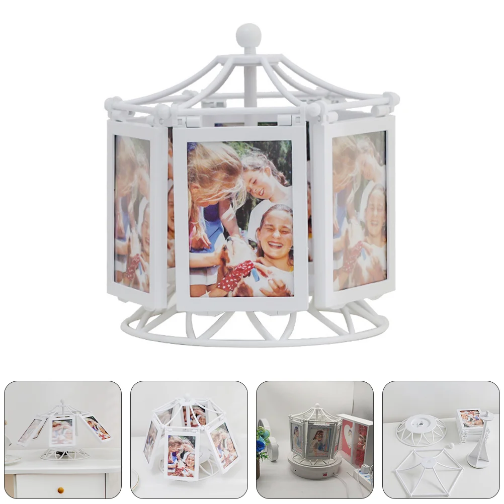 Rotating Photo Picture Frame Photo Display Stand Rotatable Picture ...