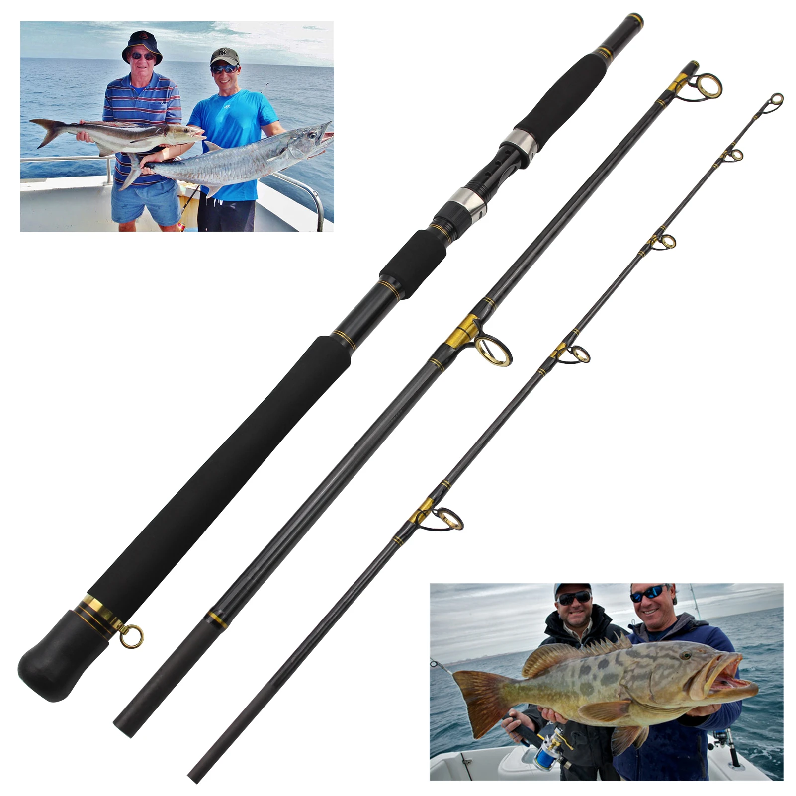 2-1M-Super-strong-super-hard-fishing-rod-3sections-Long-shot-Portable ...