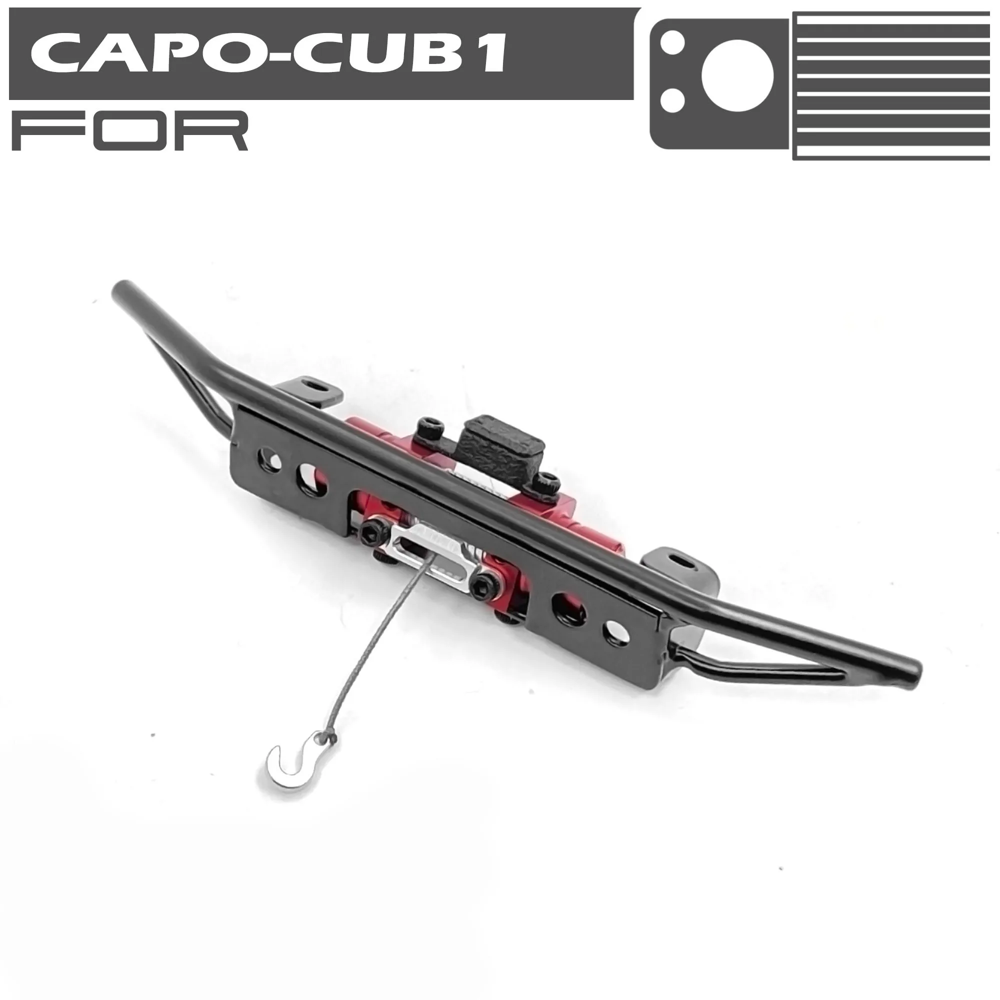 CAPO CUB1 1/18 rc 자동차 부품 용 윈치가 있는 금속 앞 범퍼|부품 & 액세서리| - AliExpress