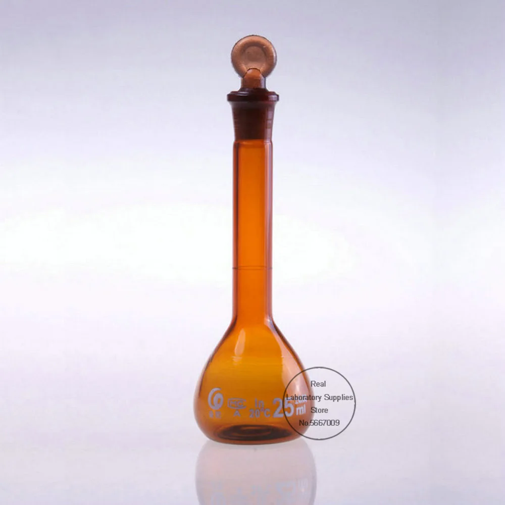 Generic 5ml To 1000ml Lab Brown Gl Volumetric Flask The Long Neck ...