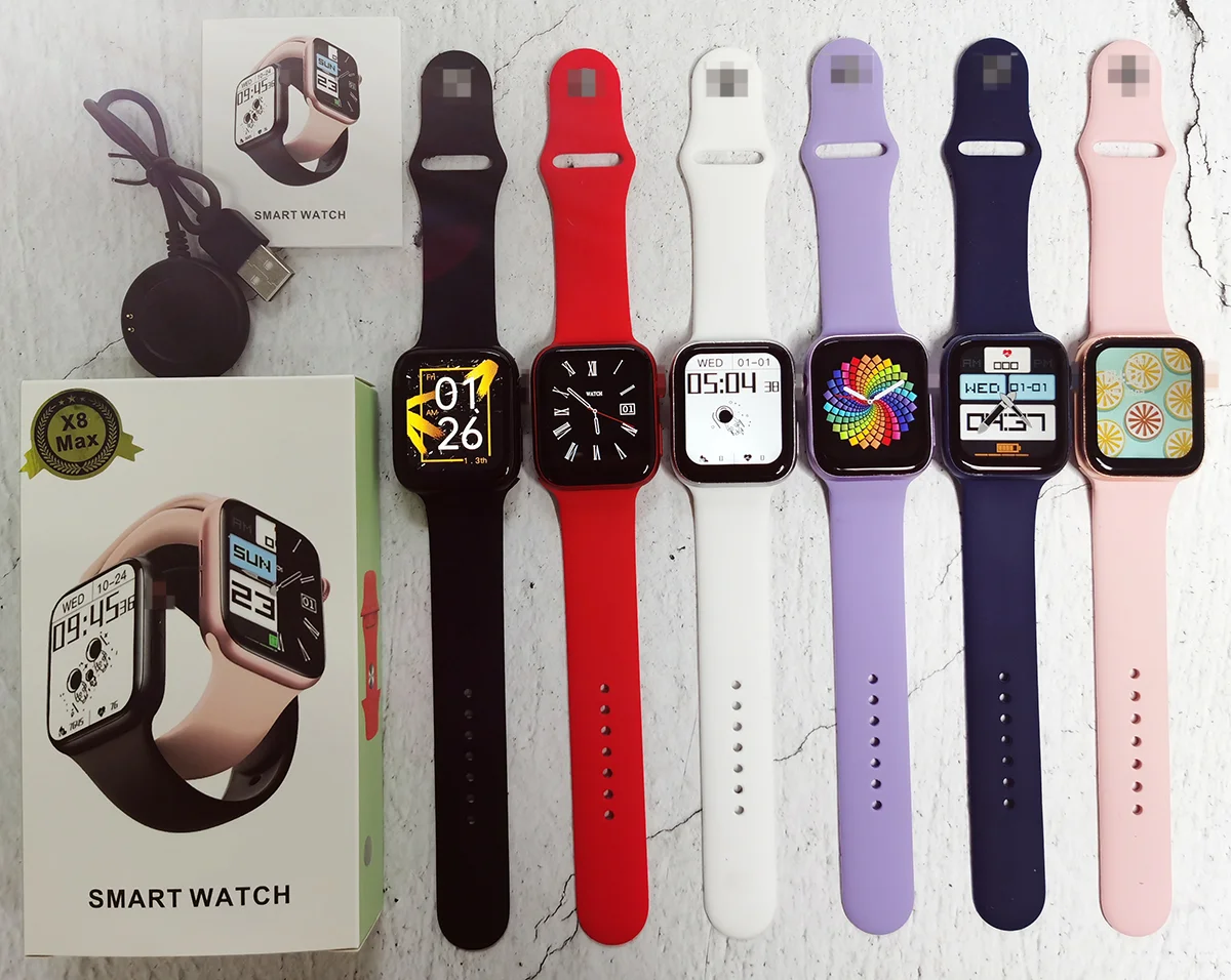 4/8/10 pces original x8 max atacado relógio inteligente x8max ...
