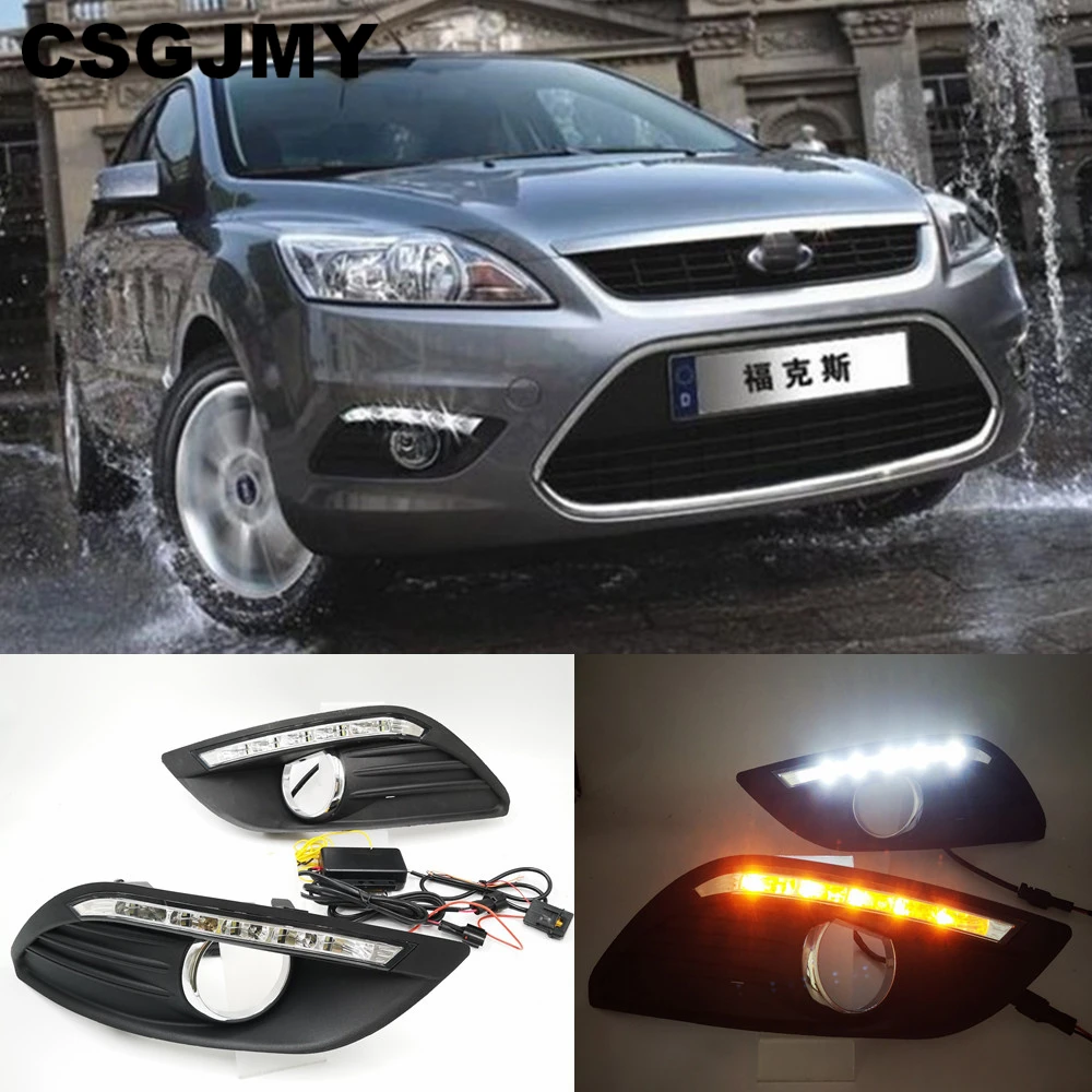 1-Pair-For-Ford-Focus-2-Sedan-MK2-2009-2014-LED-Daytime-Running-Lights ...