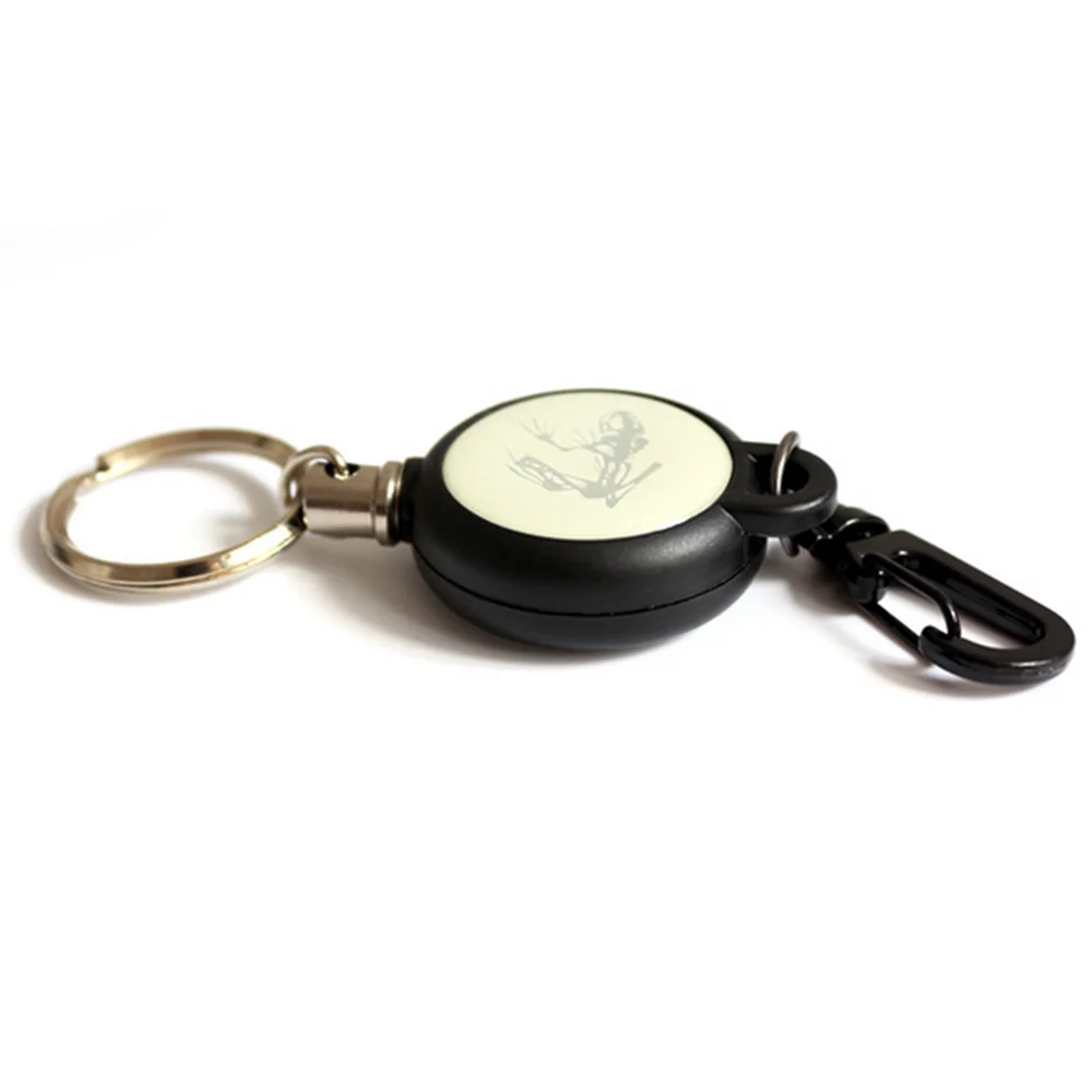 60cm Retractable Keychain Holders Recoil Extendable Metal Wire Key ...