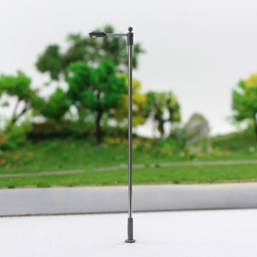 Evemodel LQS10 10pcs Model Railway OO HO Scale 1:75 Metal Lamp Post ...