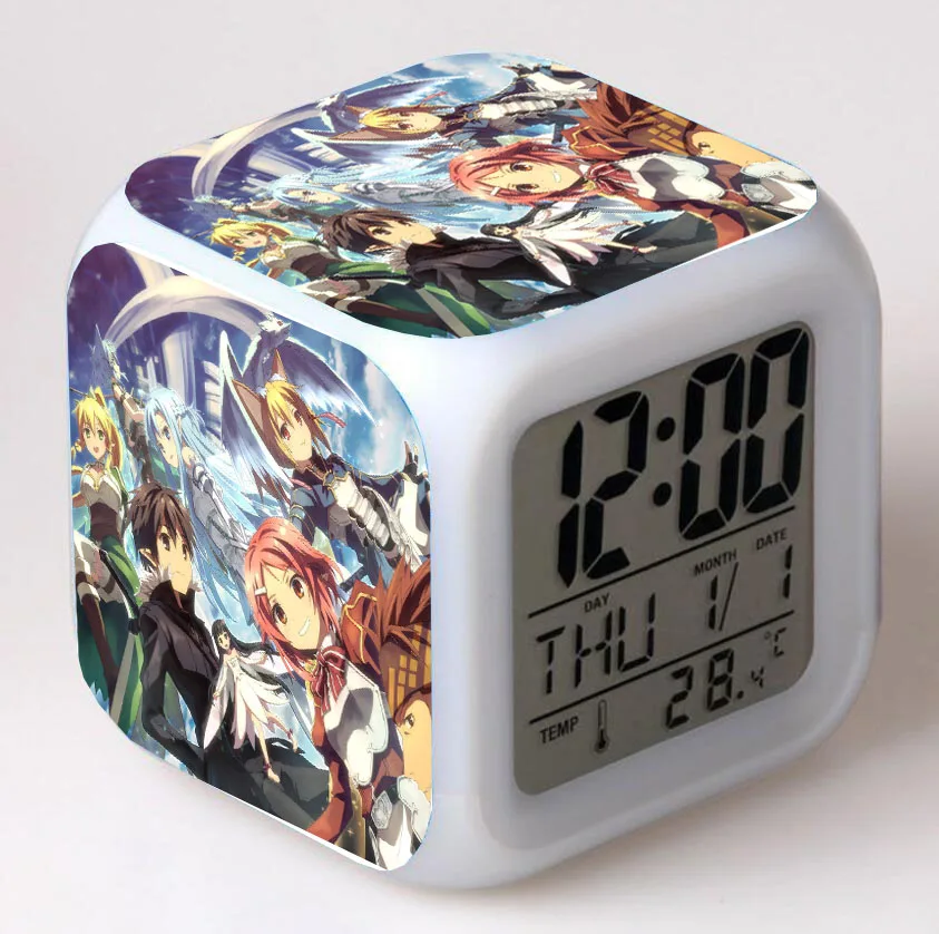 Japanese Anime My Neighbor Totoro Design LED Colorful Light Alarm Clock ...