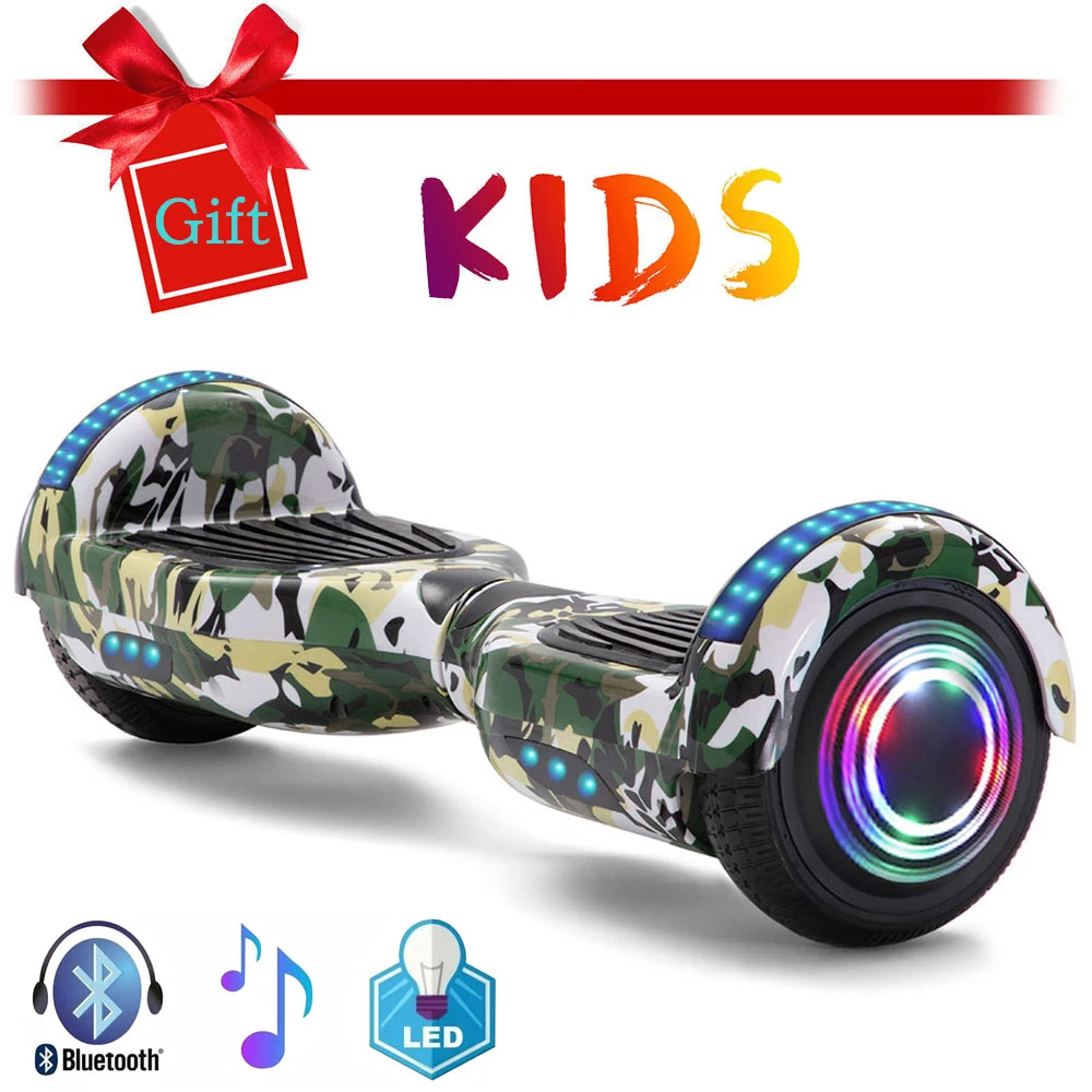 Hoverboard Camo Green 6.5 Inch Electric Scooter Bluetooth Speaker Two ...