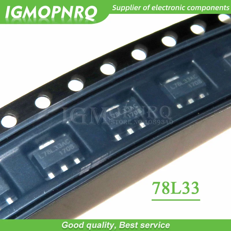 10pcs L78l33abutr 3.3v .1a Sot-89 L78l33abu 78l3 L78l33a 78l33 L78l33 ...