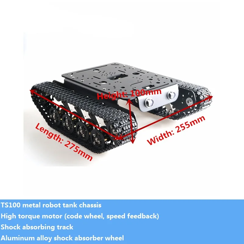 Large-Metal-RC-Tank-Chassis-Smart-Shock-Absorbing-Crawler-Robot ...