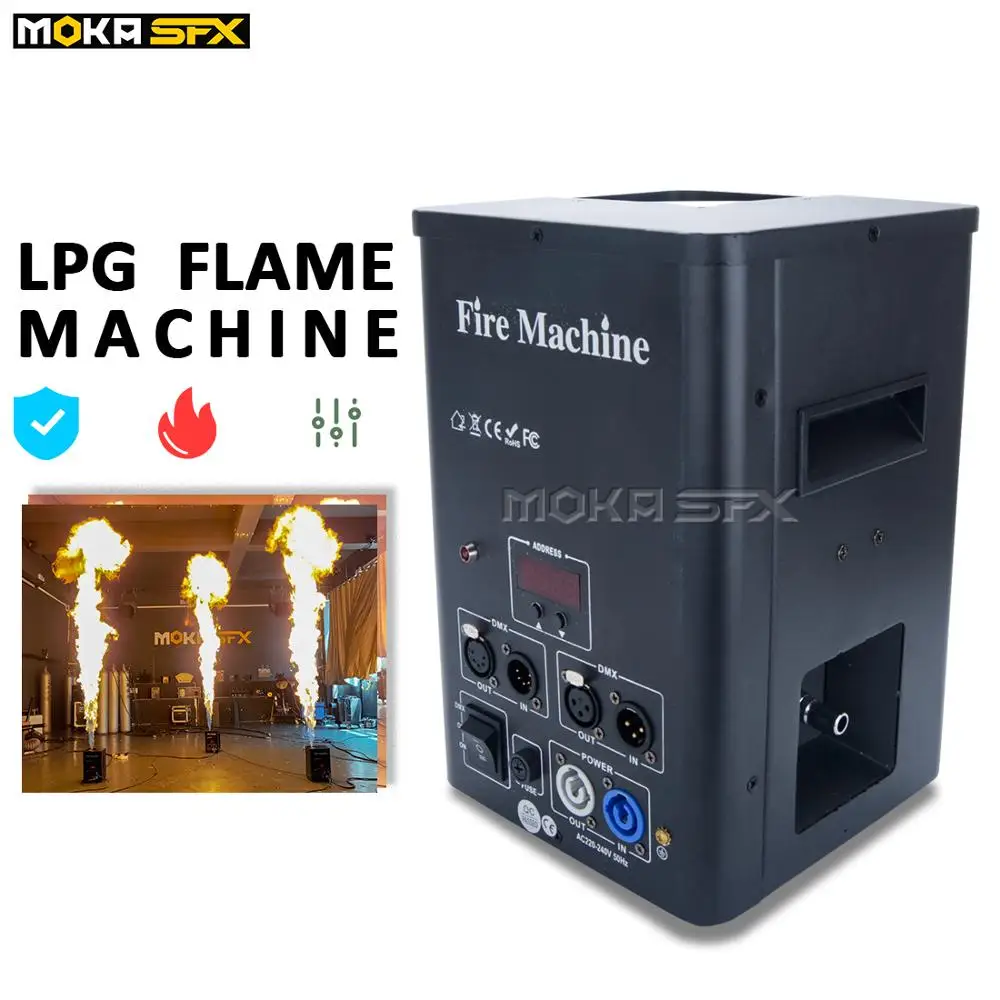 4pcs/lot lpg flame machine DMX Stage LPG Fire flame Machine flame ...