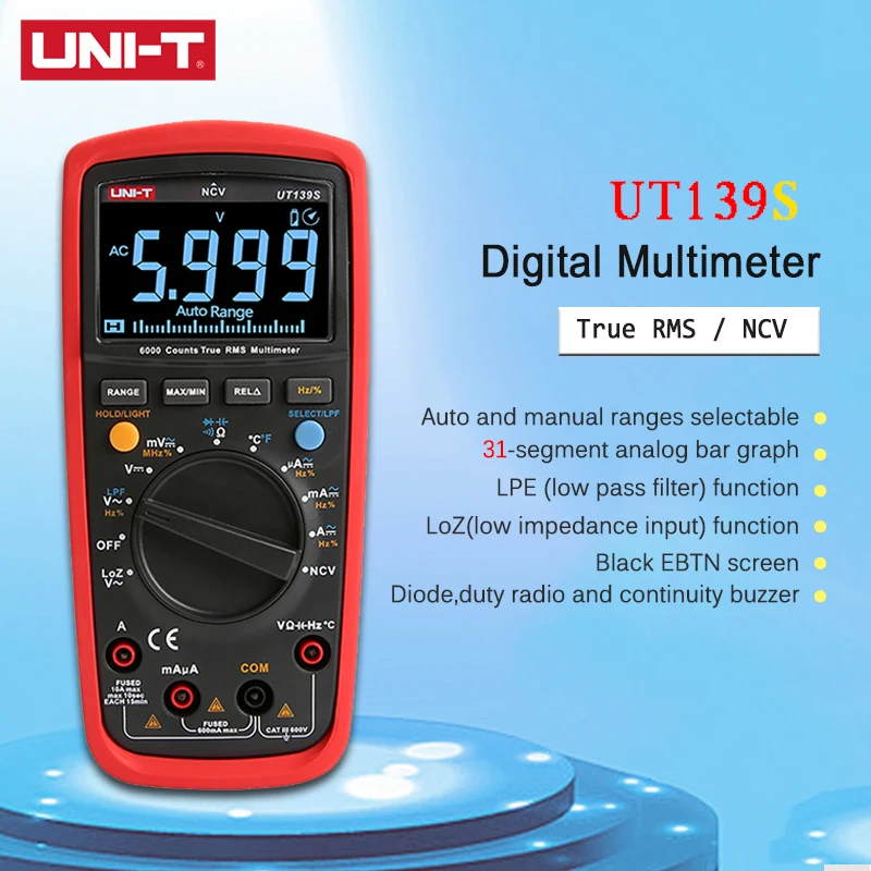 Uni-t Ut139 Series High Precision Digital Multimeter Ut139c Ut139s True ...