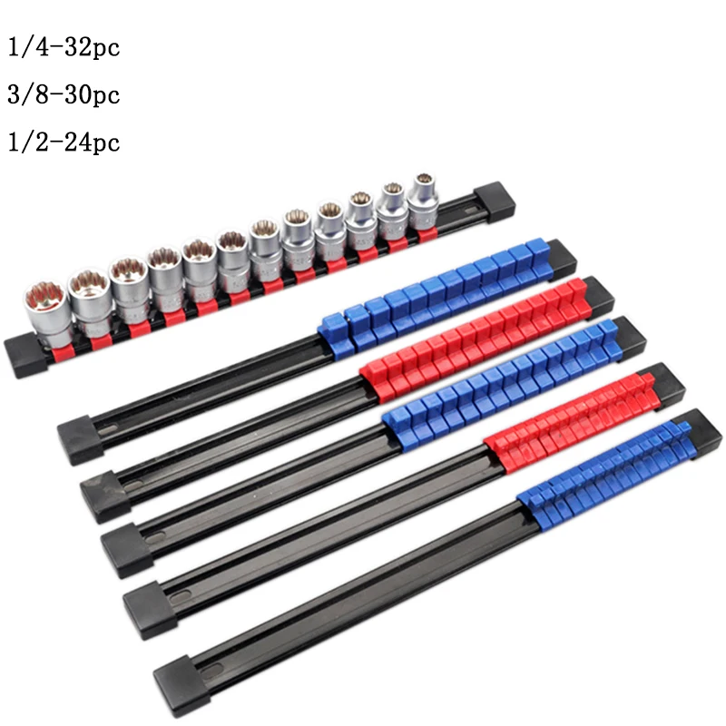 6 Pc/set Socket Plastic Shelf Socket Storage Tool Holder Tool Box For 1 ...