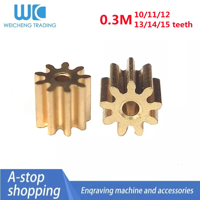 10 Pcs 0.3 Modulus 10/11/12/13/14/15 Teeth Copper Gears Cnc Small ...