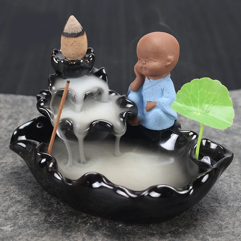 Quemador de incienso de dragón flor de loto de alta calidad soporte de ...