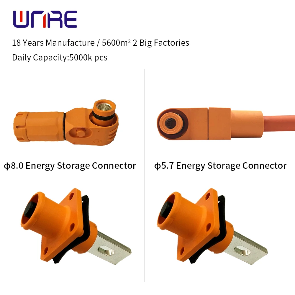 Φ5.7/8.0mm Energy Storage Connector Socket Plug Single Core Elbow High ...