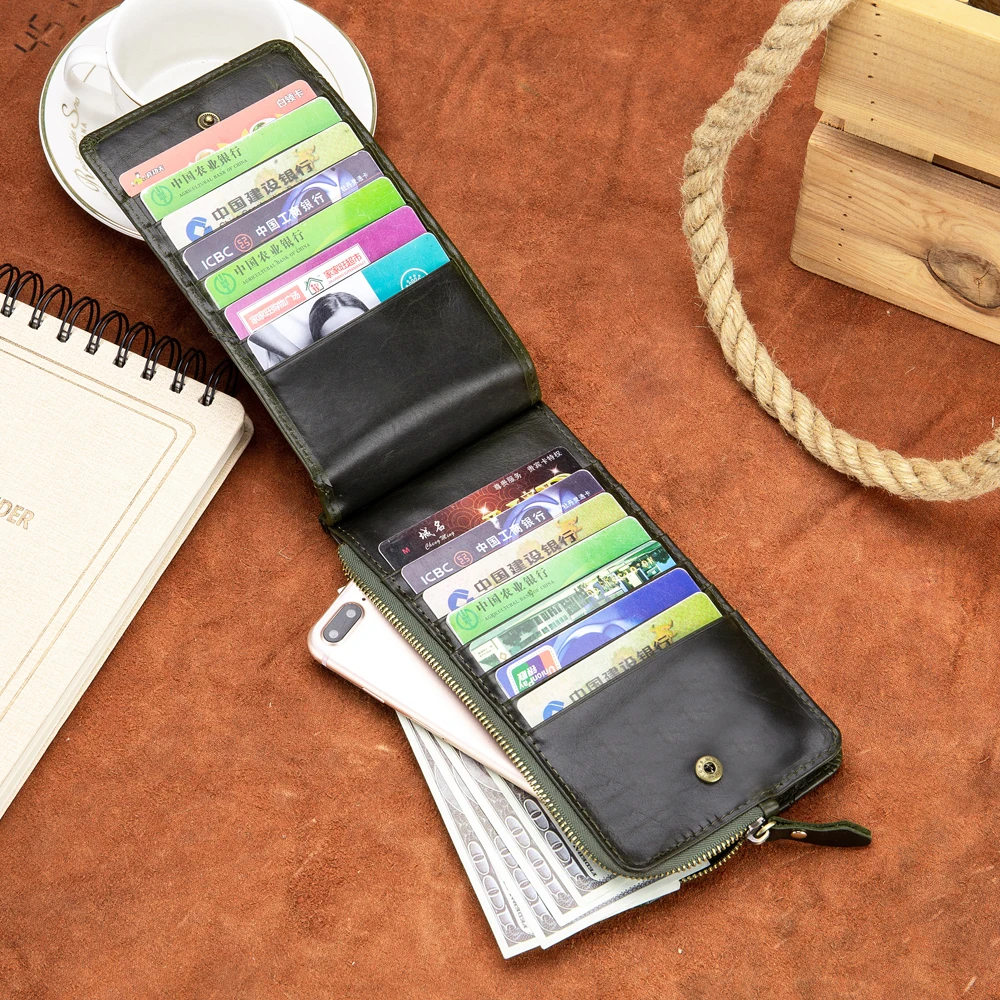 2019 Credit Card Holder Men And Women Metal RFID Vintage Genuine ...