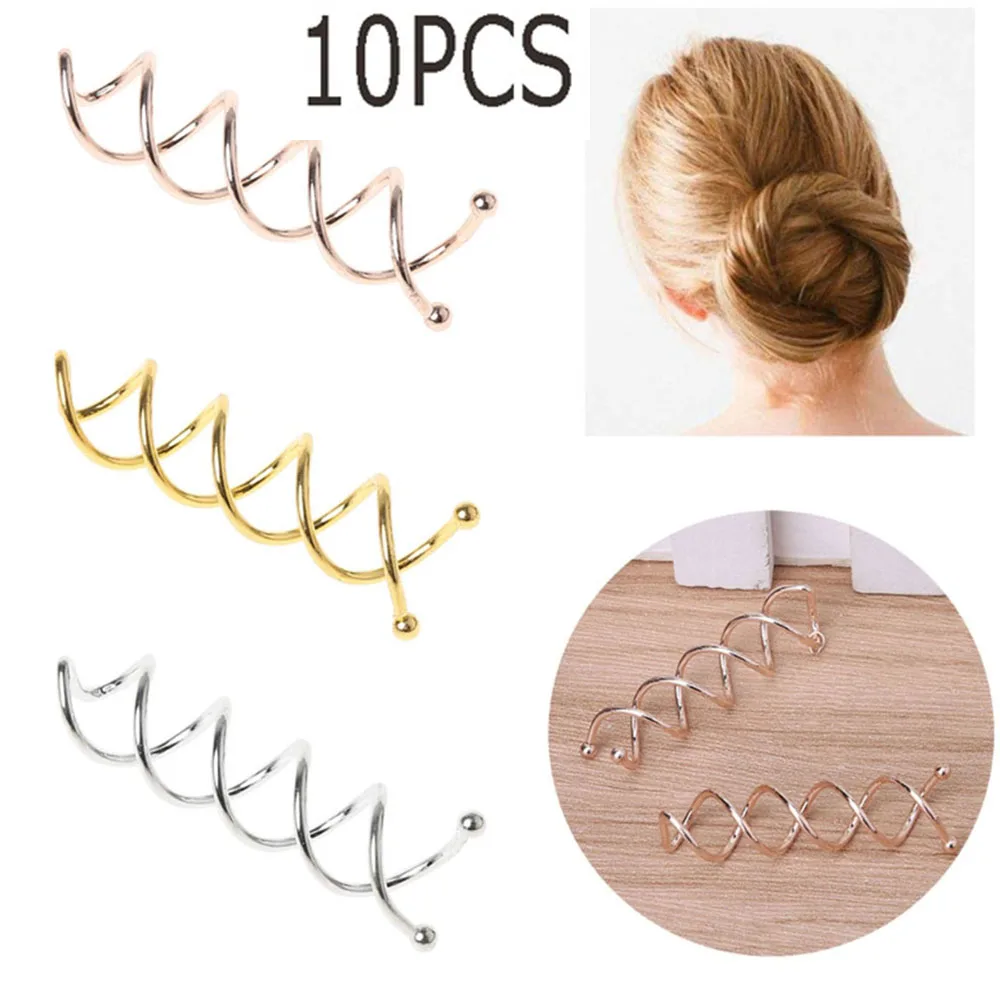 10pcs-Spiral-Twist-Hair-Pins-Spin-Screw-Girls-Hair-Accessories-Twist ...