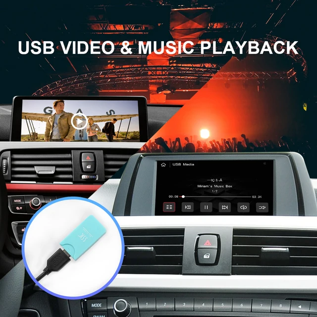 ISUDAR Wireless Carplay Android Auto Module AI Box For BMW F10 F20 F30 ...
