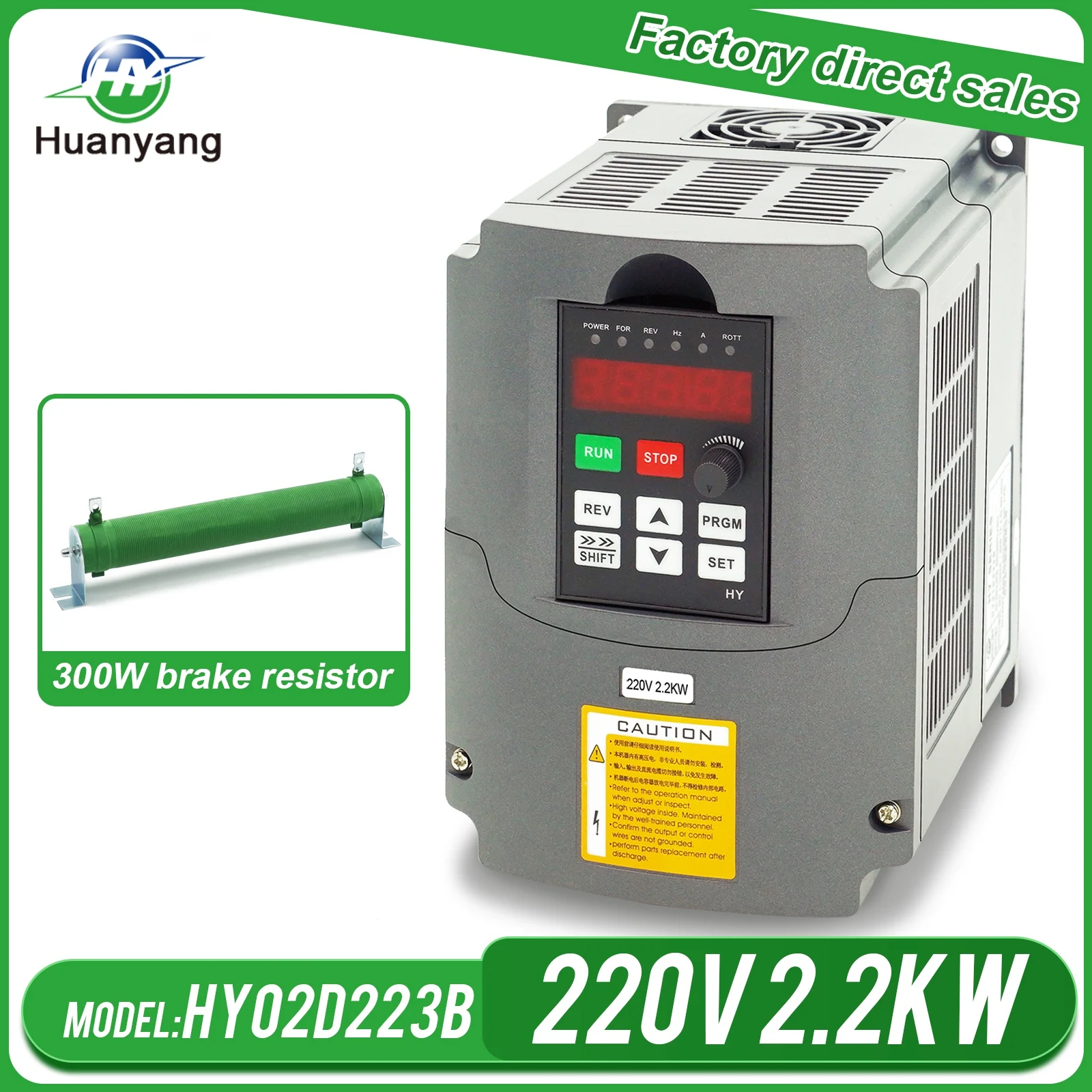 New-listing-huanyang-2-2kw-220v-inverter-variable-frequency-drive-vfd ...