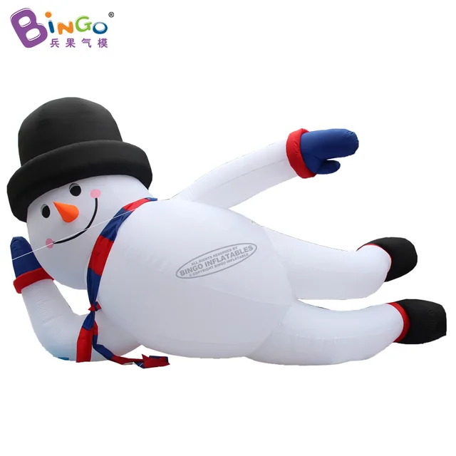 6m inflatable snowman laying down, 20ft giant inflatable snowman for ...