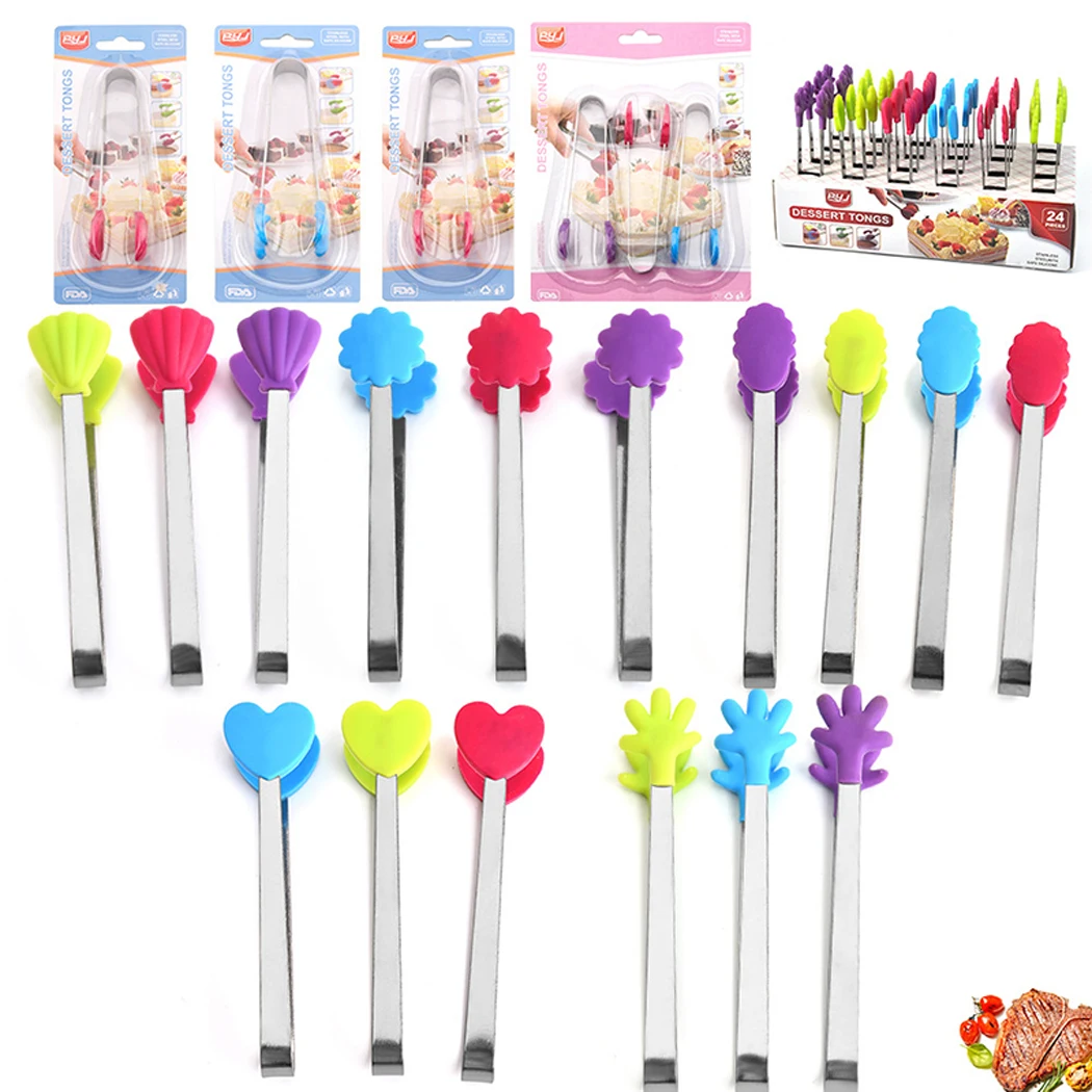 1Pcs-Creative-Small-Palm-Silicone-Food-Tongs-Ice-Candy-Stainless-Steel ...