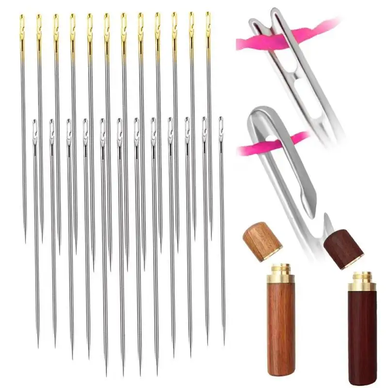 12/24pcs Blind Needle Elderly Needle-side Hole Household Sewing ...
