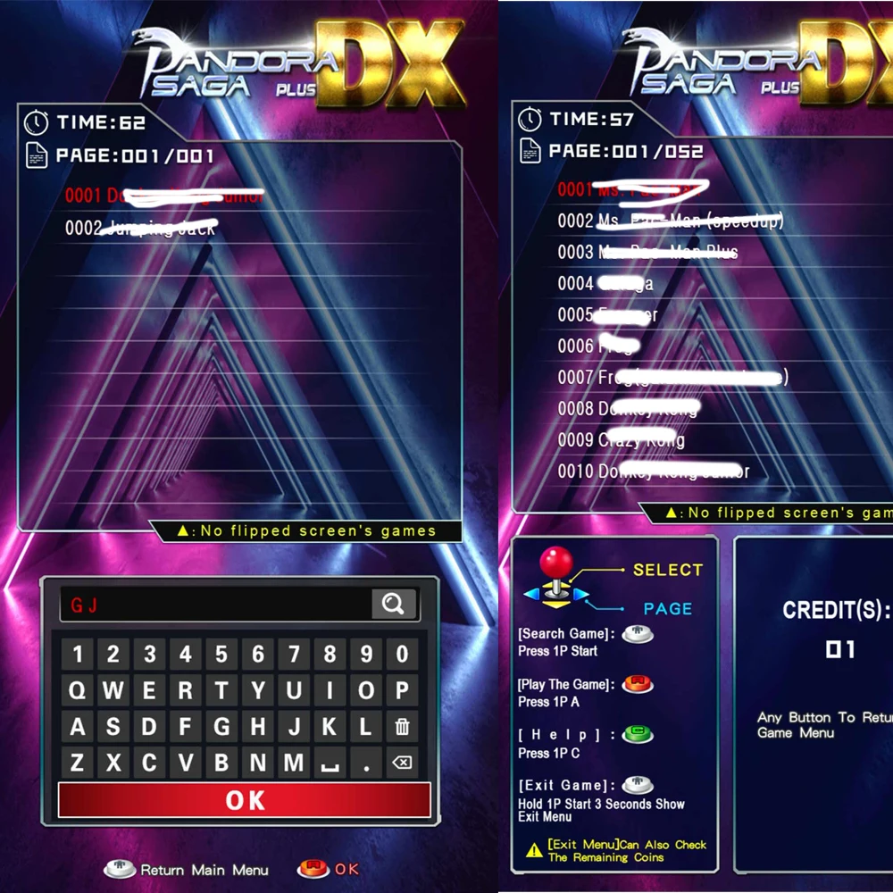 New PAN-DORA SAGA-DX 5000 in 1 Game Bord Game Arcade box Cartridge ...