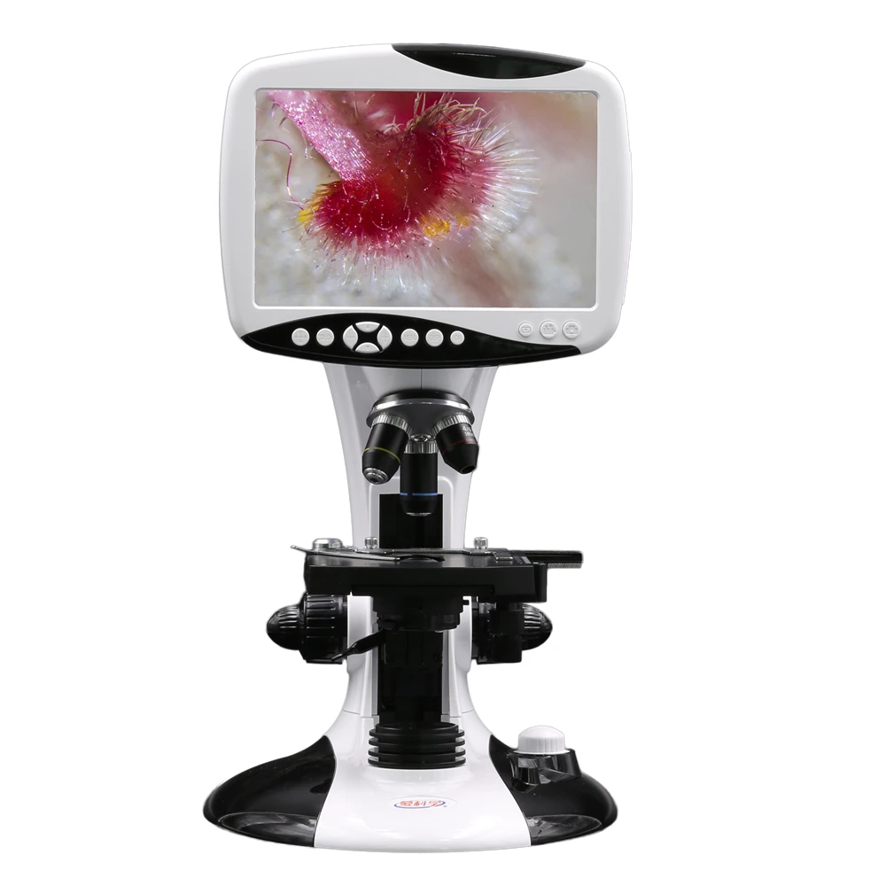 TS1 Digital LCD Biological Stereo Microscope with 4x, 10x, 40x ...
