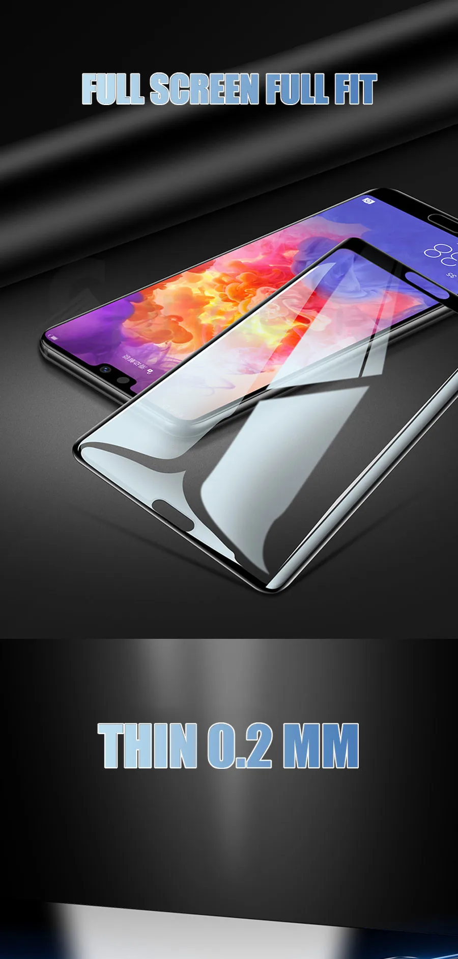 9D полное покрытие из закаленного стекла для huawei P20 Pro P10 P9 Plus Lite Защита экрана для ...