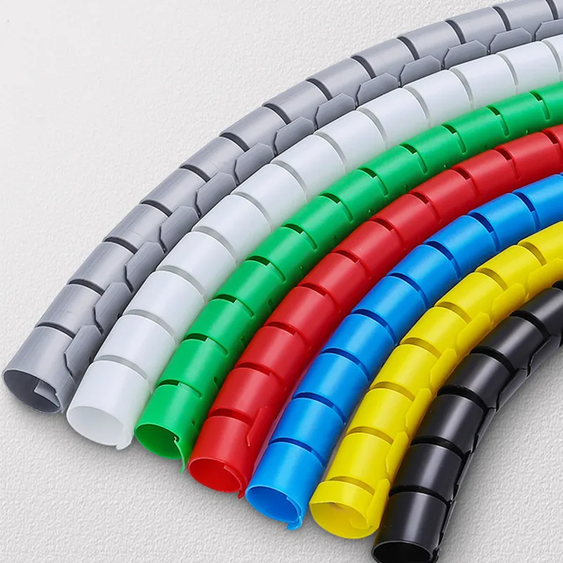 1meter-Line-Organizer-Pipe-Protection-Spiral-Wrap-Winding-Cable-Wire ...